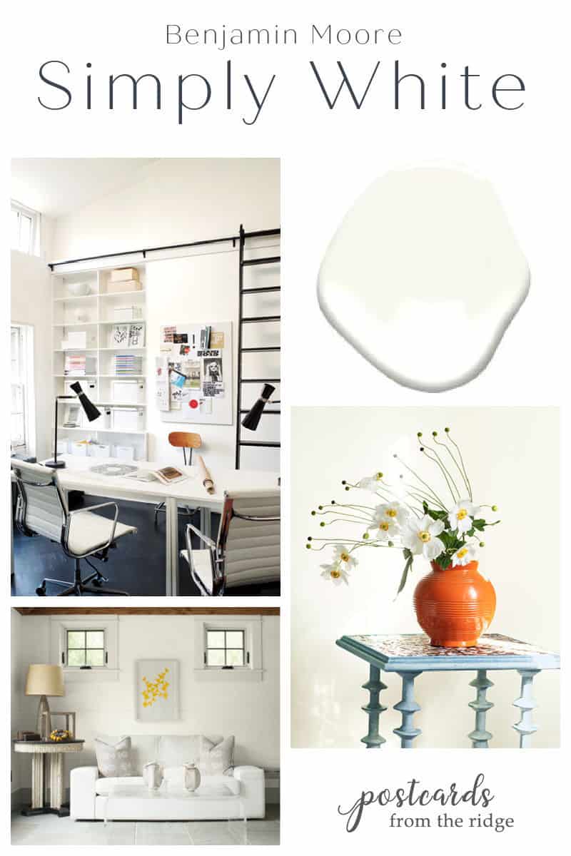 Benjamin Moore Simply White OC-117 Paint Color - Postcards from the Ridge