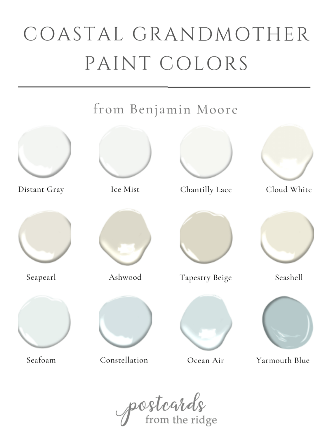 Coastal Grandmother Decor and Paint Colors - Postcards from the Ridge