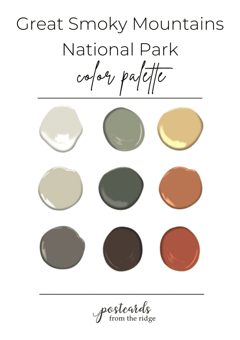 Great Smoky Mountains Fall Color Palette and How to Use It - Postcards ...