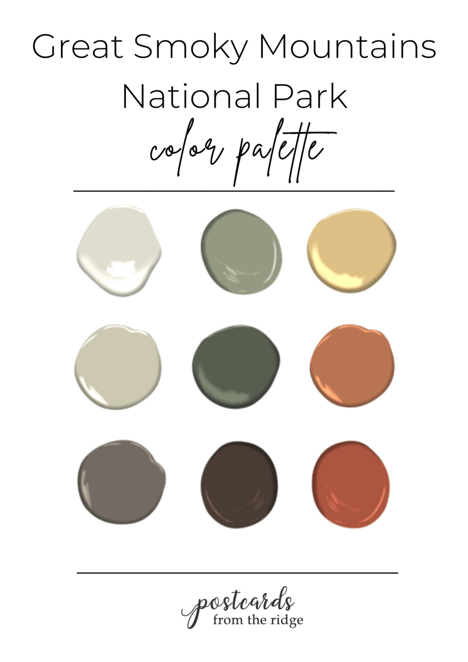 Great Smoky Mountains Fall Color Palette and How to Use It - Postcards ...