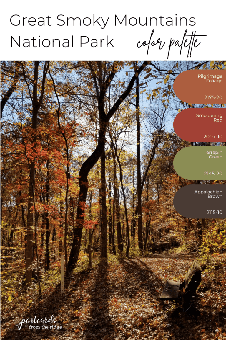 Great Smoky Mountains Fall Color Palette and How to Use It - Postcards ...