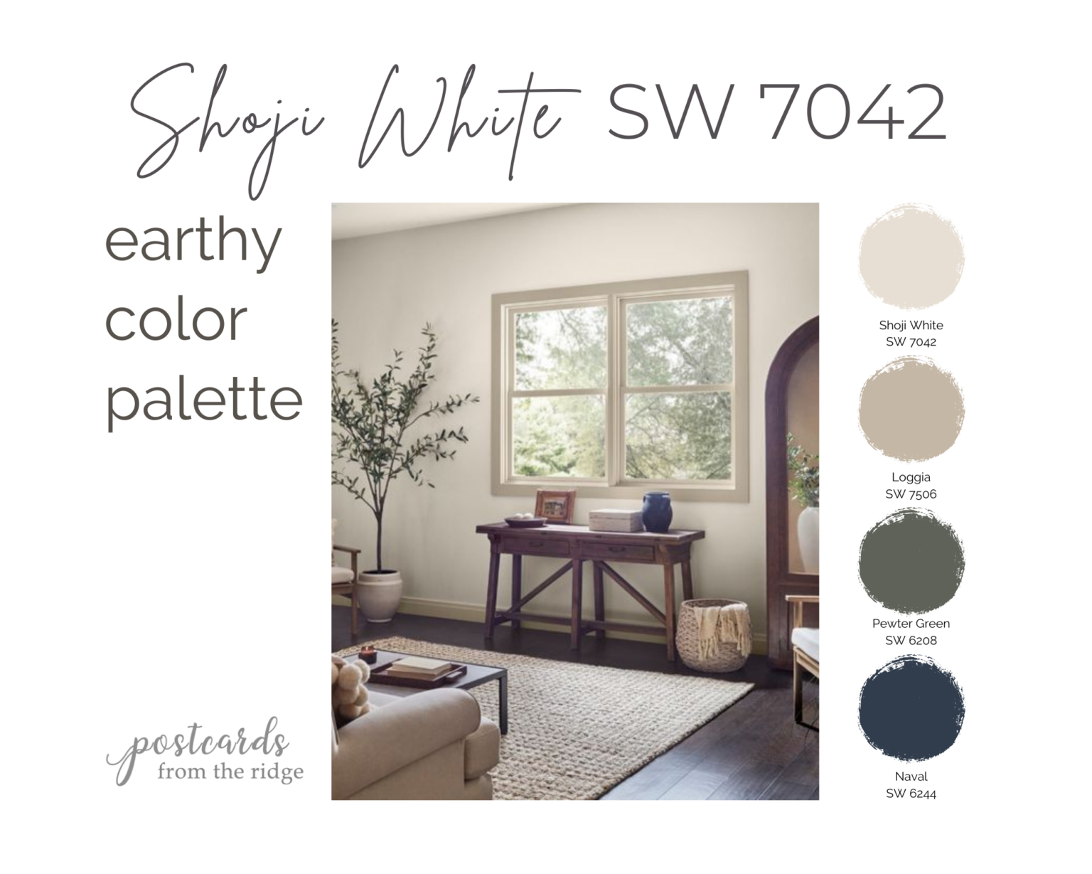 Sherwin Williams Shoji White Review & Color Palettes - Postcards from ...