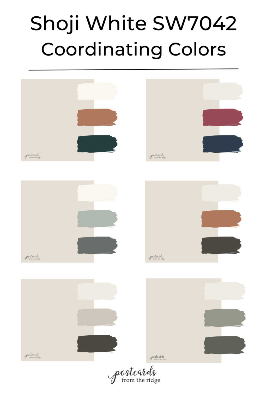 Shoji White Coordinating Colors