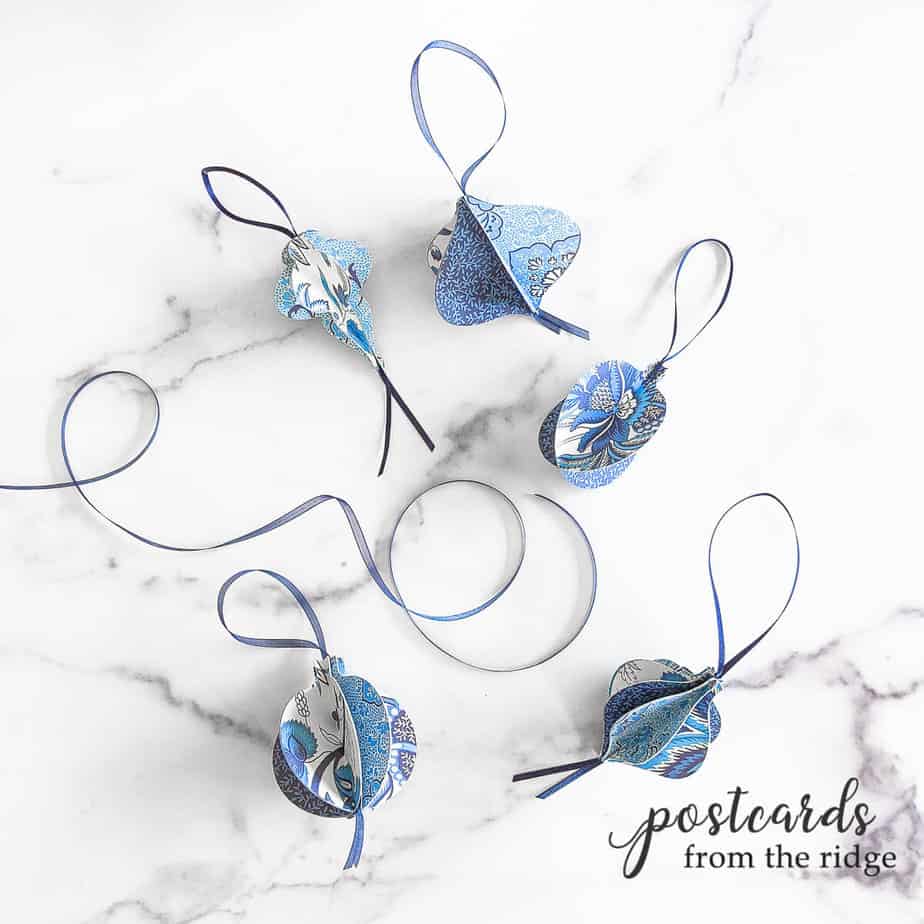 DIY 3D Paper Chinoiserie Ornaments with Cricut - Postcards from the Ridge