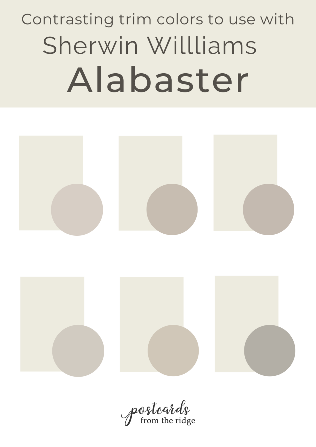 Sherwin Williams Alabaster SW7008 Color Palettes and Review - Postcards ...