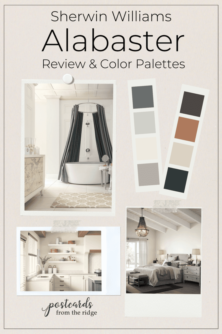 Sherwin Williams Alabaster SW7008 Color Palettes and Review - Postcards ...