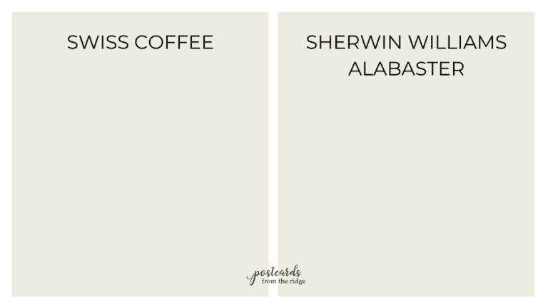 Benjamin Moore Swiss Coffee OC-45 Color Palettes and Review - Postcards ...