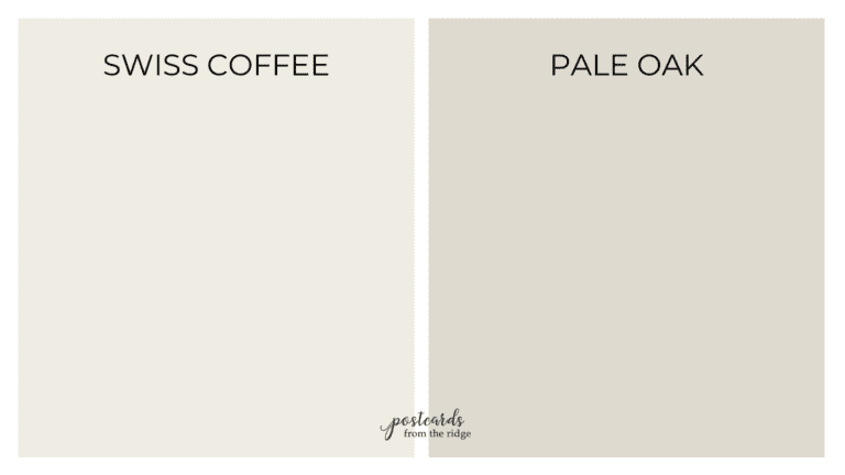 Benjamin Moore Swiss Coffee OC-45 Color Palettes and Review - Postcards ...
