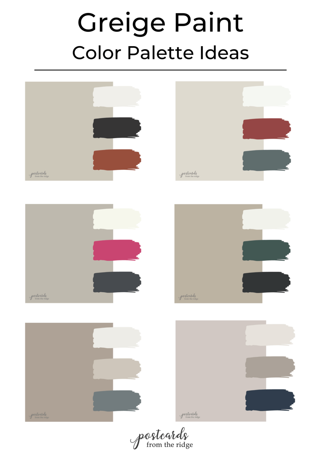 15 Best Greige Paint Colors & Palettes - Postcards from the Ridge