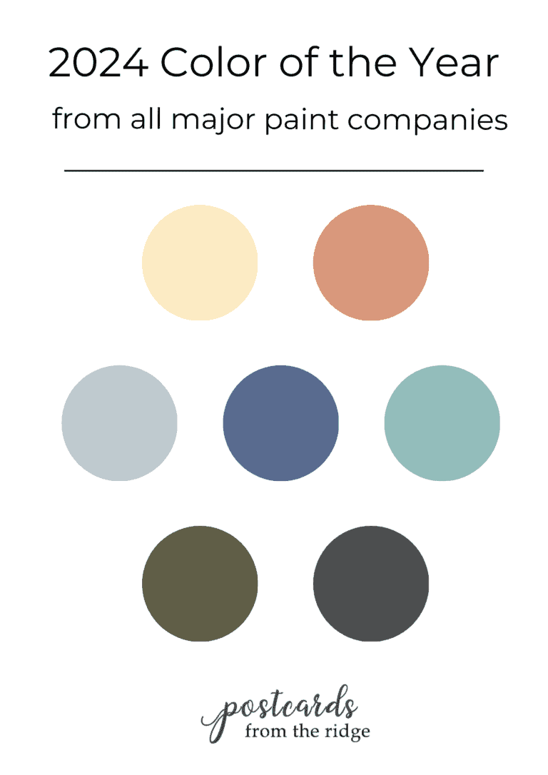 All of the 2024 Color of the Year Picks - Postcards from the Ridge
