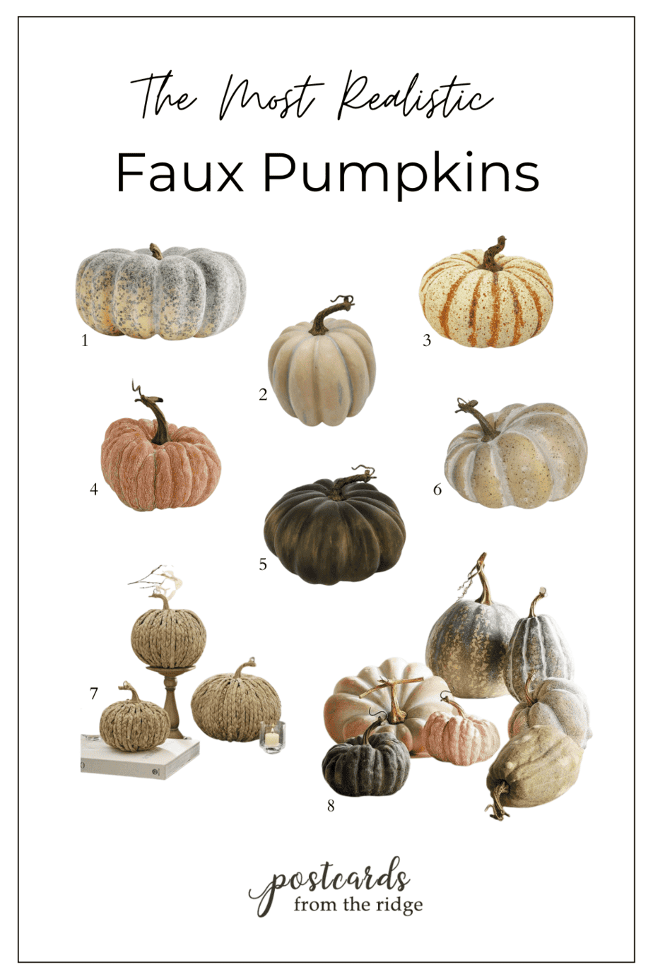 The Most Realistic Faux Pumpkins and Ideas for Styling Them - Postcards ...