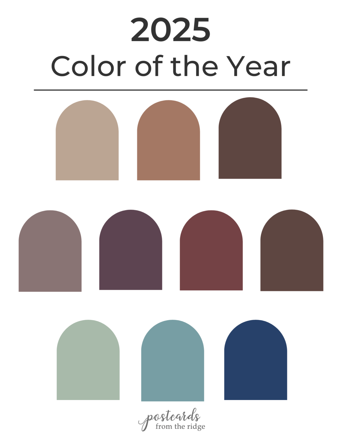 The 2025 Paint Color of the Year Picks are Like a Big Hug - Postcards ...